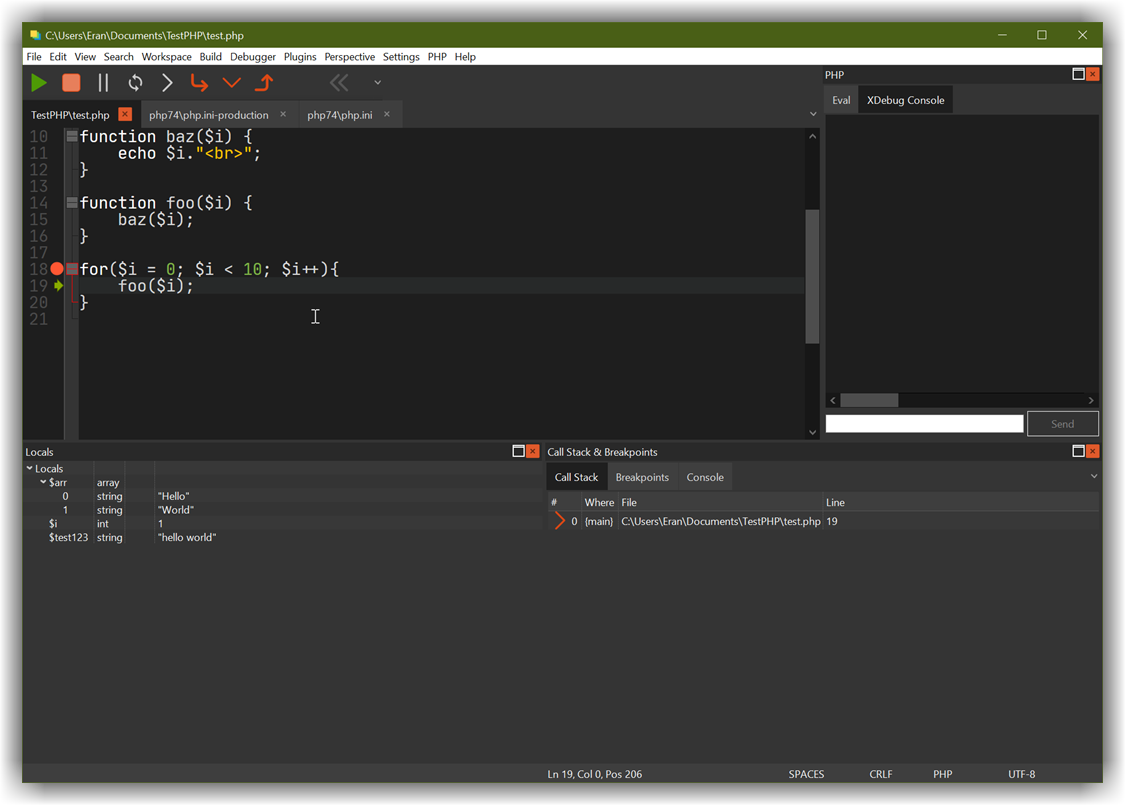 CodeLite IDE | Main / DebugWithXDebug CodeLite IDE | Main / DebugWithXDebug